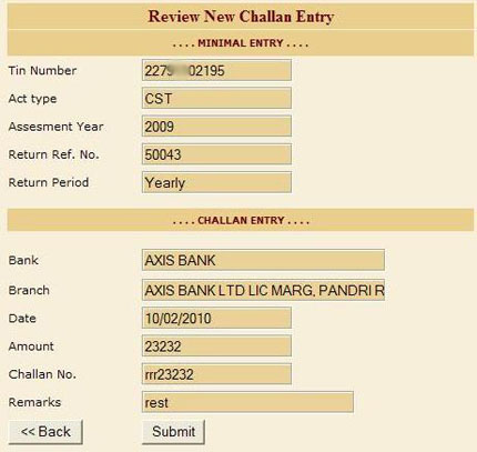 Chhattisgarh Commercial Tax-How to do Challan Entry?